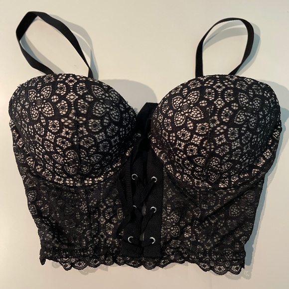 Victoria's Secret | Intimates & Sleepwear | Lace Up Zip Back Bustier ...